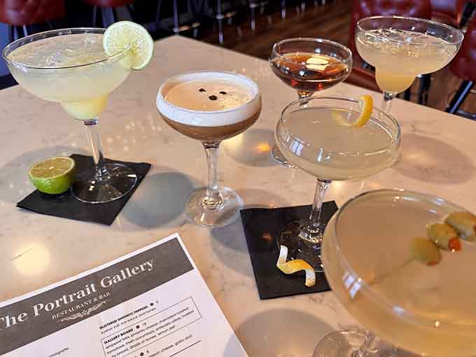 A martini flight that lets you sample multiple sophisticated sips without committing to just one flavor.