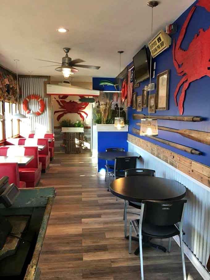 The interior proves you can celebrate maritime heritage without turning your restaurant into a theme park ride.