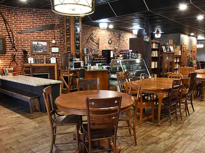 More exposed brick, more wooden tables, more reasons to settle in and stay awhile at this welcoming spot.