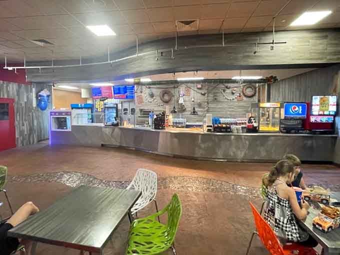 The snack bar serves up classic amusement park fuel, because adventure requires proper carbohydrate loading and nobody's judging your choices.