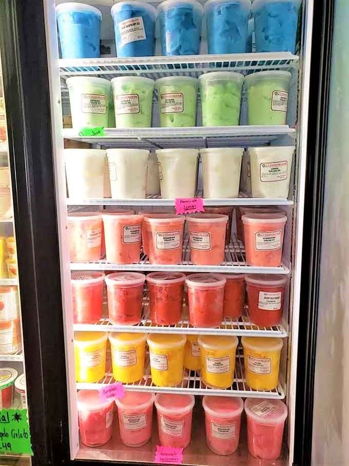 Italian ice in rainbow colors, because sometimes you need dessert that's as cheerful as it is refreshing and sweet.