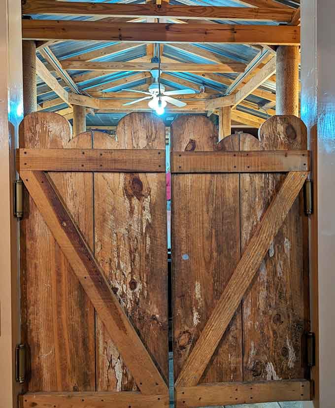 Rustic barn doors that swing open to reveal your next favorite meal waiting beyond.