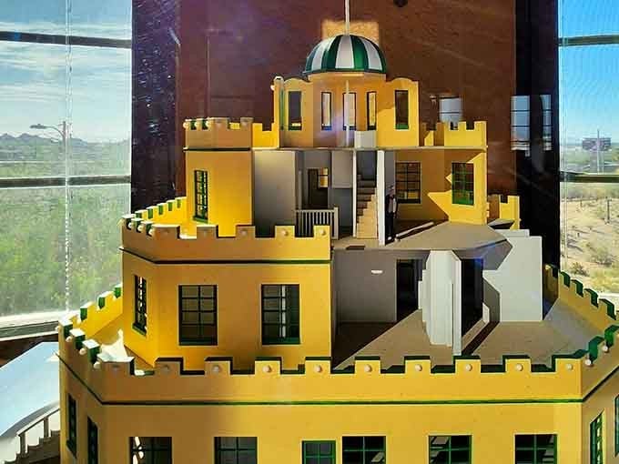 Someone built a scale model of the castle inside the actual castle, which is delightfully meta.