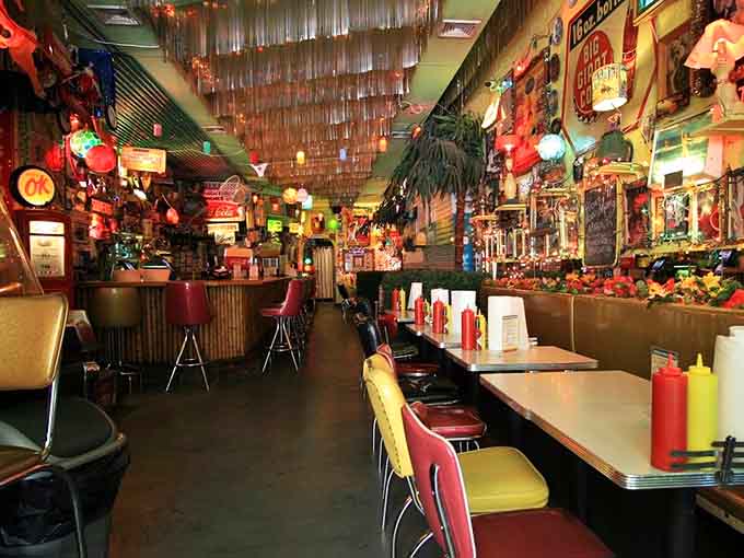 Every corner reveals another layer of vintage wonder, like an archaeological dig through American pop culture.