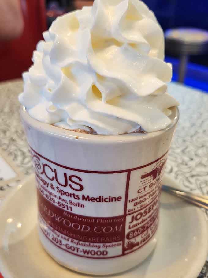 Hot chocolate topped with whipped cream swirls reminds us that some pleasures are simple, sweet, and absolutely necessary.