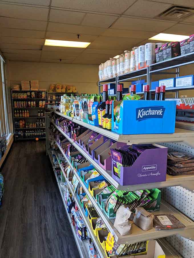Shelves stocked with imported Polish treats you won't find at your regular grocery store down the street.