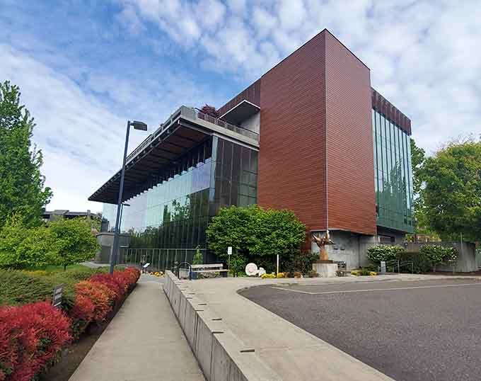 Vancouver Community Library's modern architecture proves libraries evolved beyond dusty book warehouses into stunning community gathering spaces worth visiting.