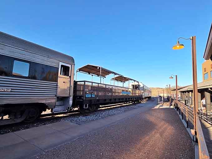 Early morning or late afternoon, the depot welcomes adventurers ready to trade highways for railways.