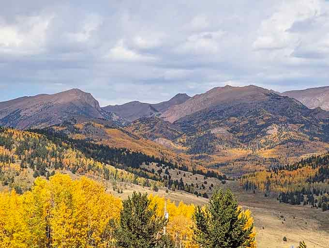 Fall colors paint the mountains in shades that would make Bob Ross reach for extra brushes.