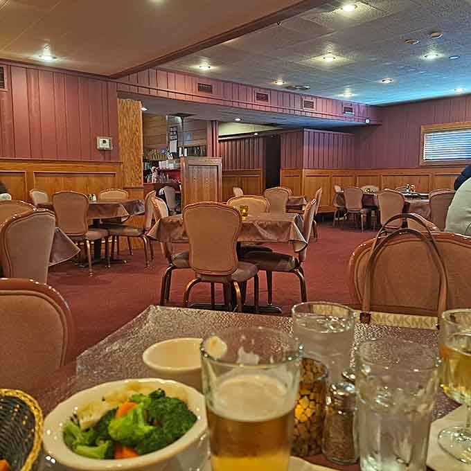 The dining room fills with happy diners who clearly understand that good food requires proper ambiance and time.