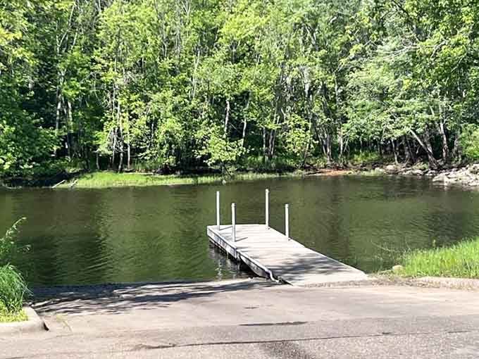 A dock that invites quiet contemplation or enthusiastic cannonballs, depending on your personality.