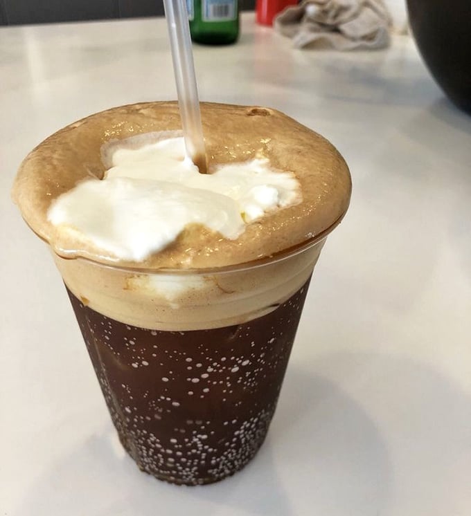 That Andytown Snowy Plover coffee drink looks like a cloud decided to take a swim, and honestly, same.