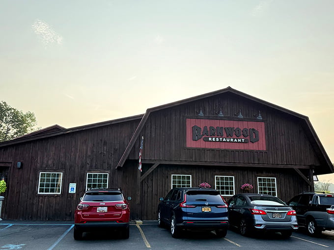 When the parking lot's this full at a barn restaurant, you know the locals have spoken&mdash;and they're saying "come hungry, friend."