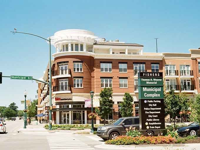 Modern architecture embraces traditional materials, creating a downtown that feels both fresh and familiar at the same time.