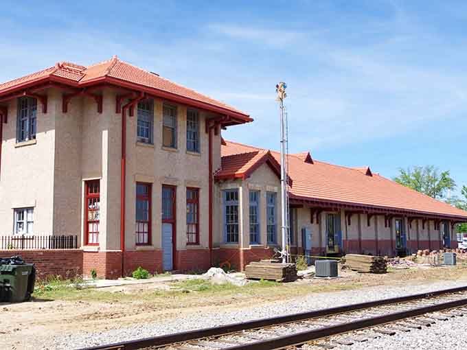 This classic depot building with its red tile roof once welcomed travelers arriving by train for new adventures and opportunities.