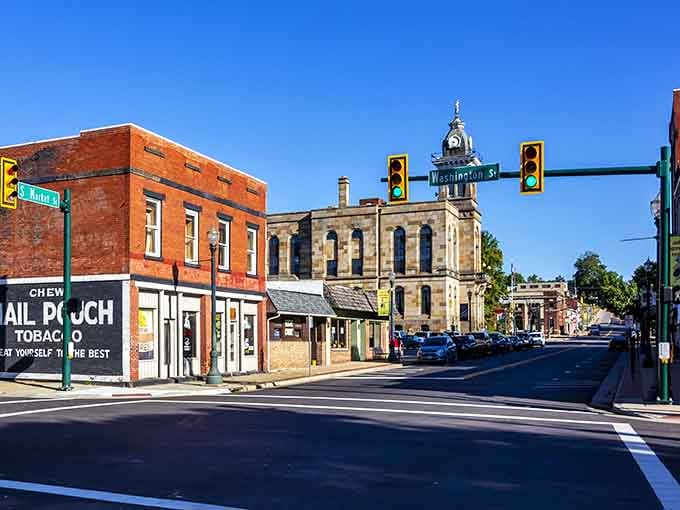Mixed architectural styles create visual interest along streets where the pace of life still allows you to notice details.