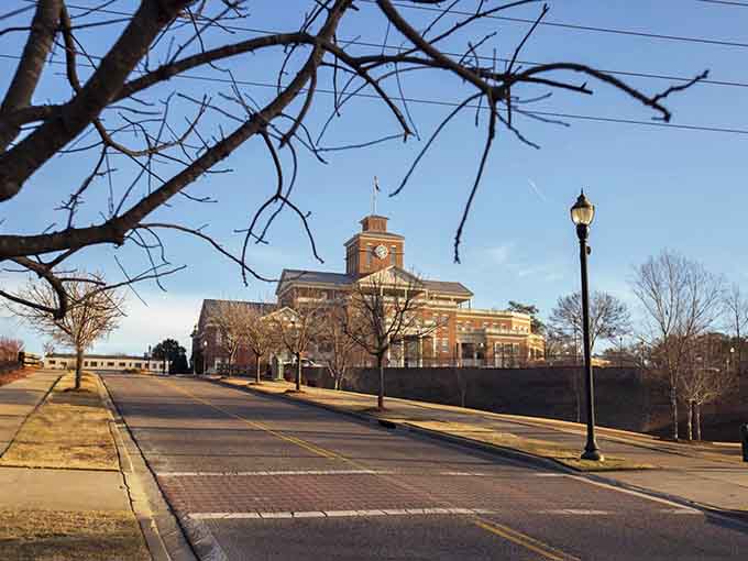 That handsome clock tower keeps time for a community that still values slowing down and savoring each moment.