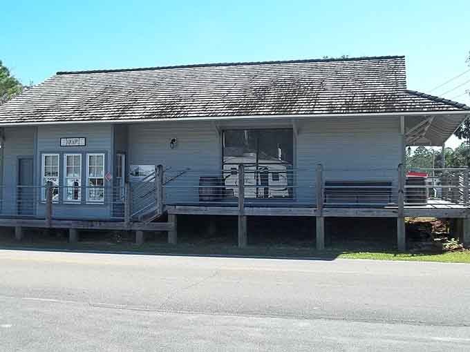 This classic storefront with its covered porch invites you to sit a spell and watch small-town life unfold.