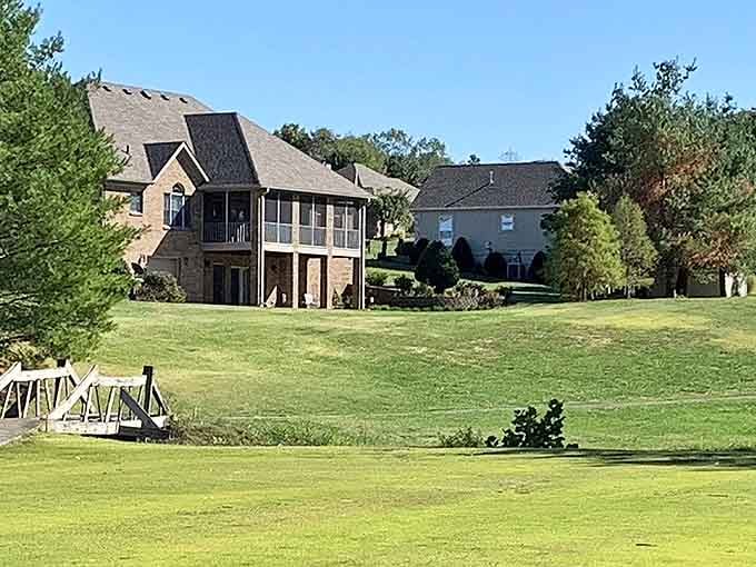 Manicured fairways stretch toward elegant homes where golf carts outnumber worries and every day feels like a weekend getaway.