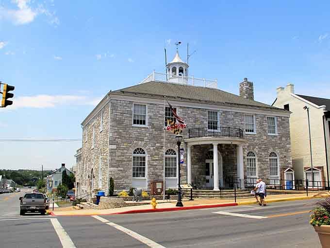 This limestone beauty has watched over the town for generations, standing as solid proof that good architecture never goes out.