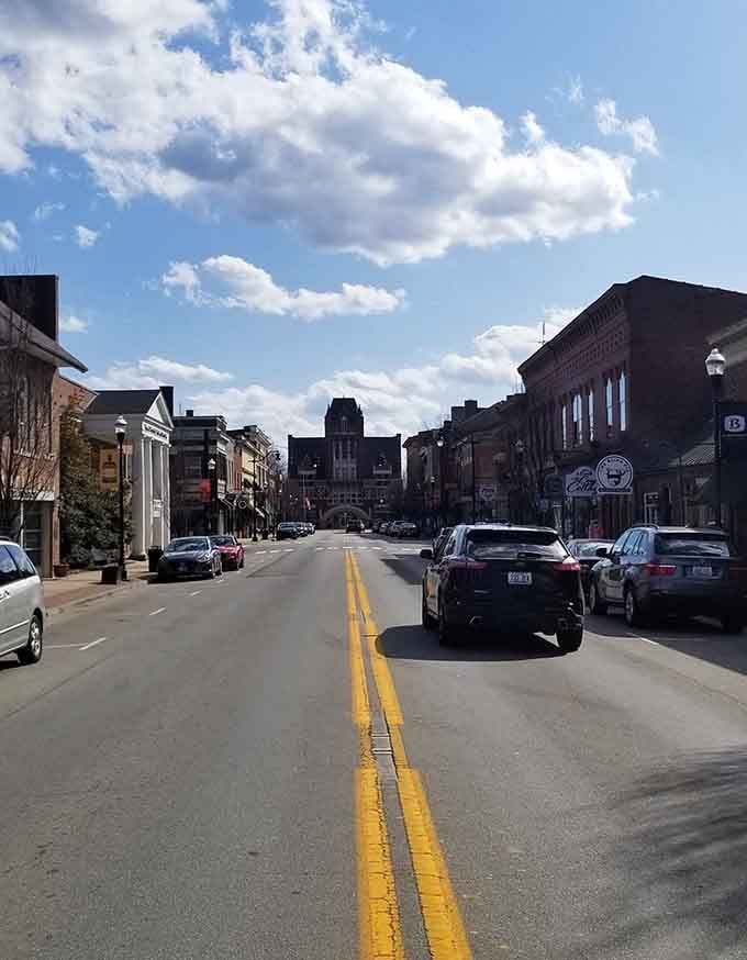 Architectural details crown these buildings like jewels, reminding us that craftsmen once built things to last for generations to admire.
