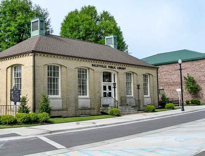 This elegant library building proves that knowledge and beauty can coexist in perfect harmony within small-town America.