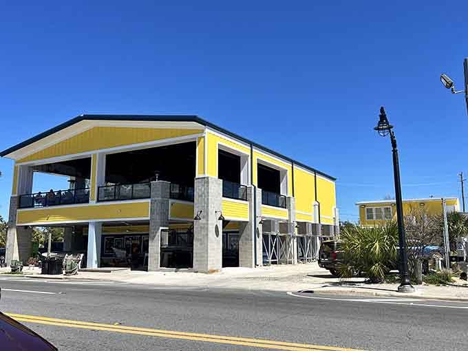 The open-air design invites coastal breezes in, proving the best dining rooms sometimes don't have walls at all.