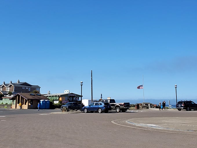 The parking lot at Rockaway Beach fills with adventure-seekers ready to explore seven miles of coastal beauty.
