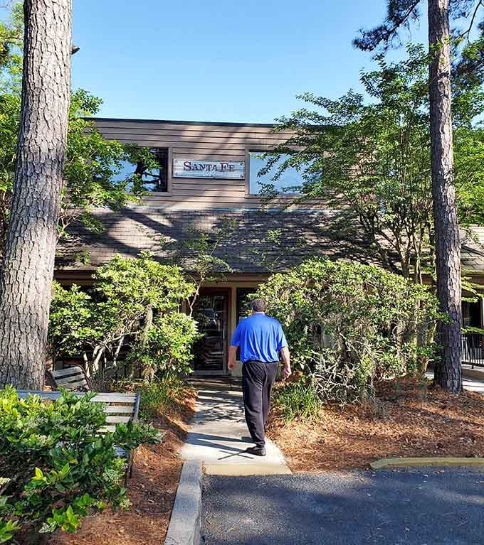 Following the winding path through towering pines to discover hidden culinary treasures feels like a delicious treasure hunt.