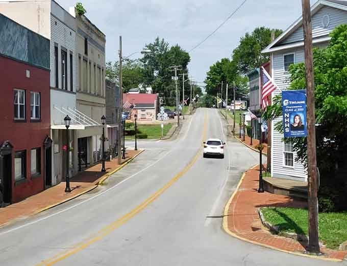That gentle hill on Main Street creates the kind of movie-perfect vista where you half expect Andy Griffith to come whistling around.