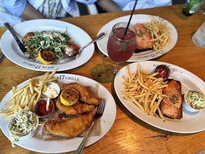 When your table looks like a greatest hits album of comfort food, you know someone's doing lunch right.