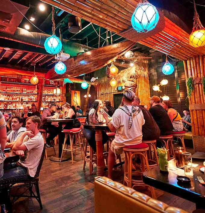 A packed house of people who've all discovered the same delicious secret and aren't telling anyone else.