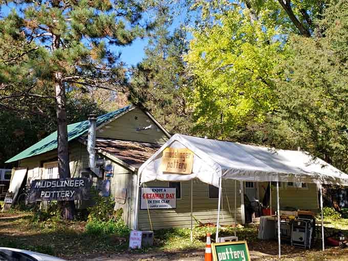 Local pottery studios remind you that people still make things with their actual hands, imagine that.