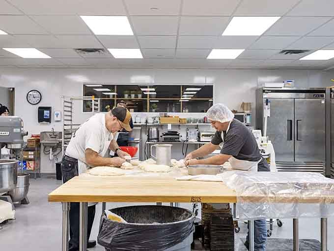 Behind the scenes, bakers work their magic turning flour and water into edible works of art daily.