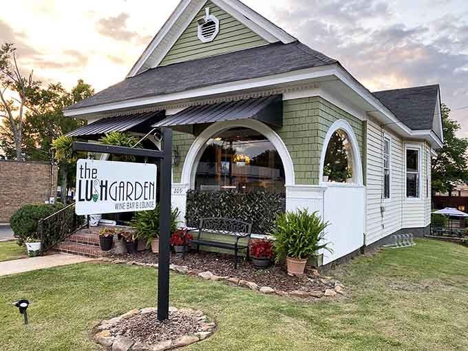 The Lush Garden Wine Bar transforms a cottage into your new favorite spot for unwinding properly.