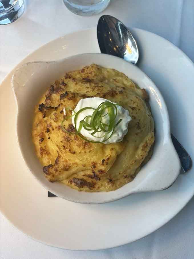 Twice-braised Yukons that have been pampered more than most people's houseplants and it absolutely shows.