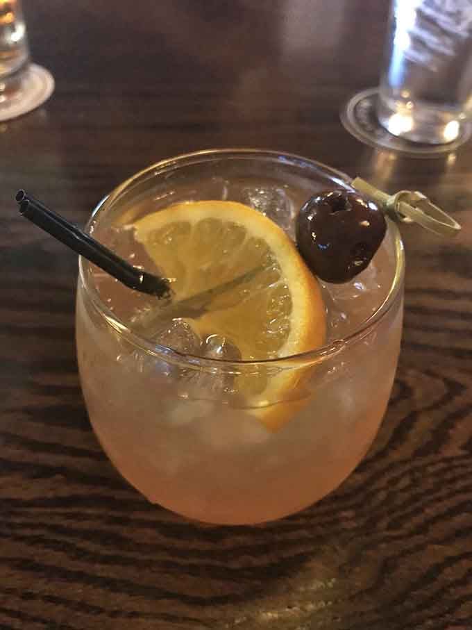 This white sangria whispers sweet nothings with every sip, fruit-forward and dangerously easy to enjoy.