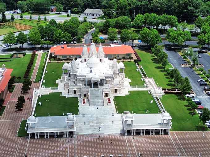 From above, the full scope of this architectural marvel reveals itself like a secret finally ready to be shared.