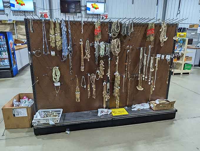 This jewelry display offers enough sparkle to accessorize every outfit without requiring you to pawn your grandmother's heirlooms first.