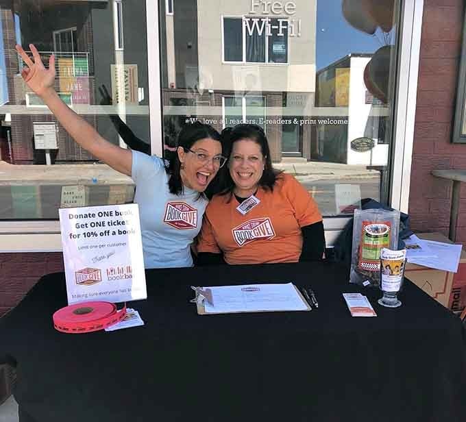 Happy volunteers making literary magic happen, fueled by enthusiasm and probably way too much coffee throughout the day.