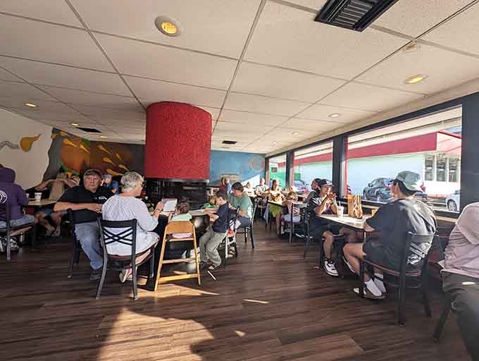 A full dining room of happy people who clearly made better lunch decisions than everyone else today.