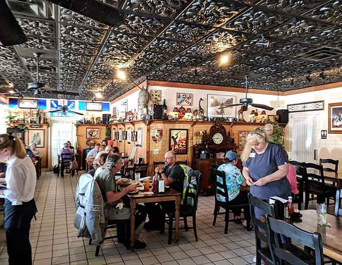 A full dining room at a gas station bistro tells you everything you need to know about the food quality.