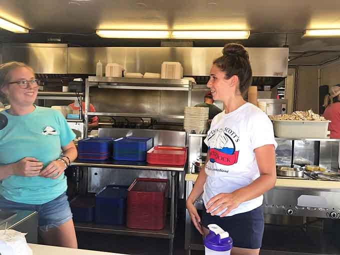 Behind every great seafood shack is a kitchen crew working their magic while the boats deliver the daily catch.