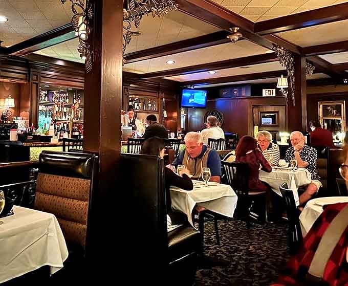 Happy diners enjoying their meals in an atmosphere that feels both special and welcoming simultaneously.