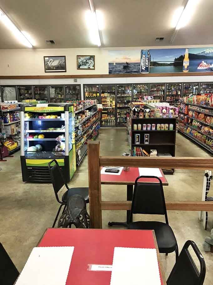 Simple tables and well-stocked shelves create the perfect spot where locals gather and strangers become friends over coffee.