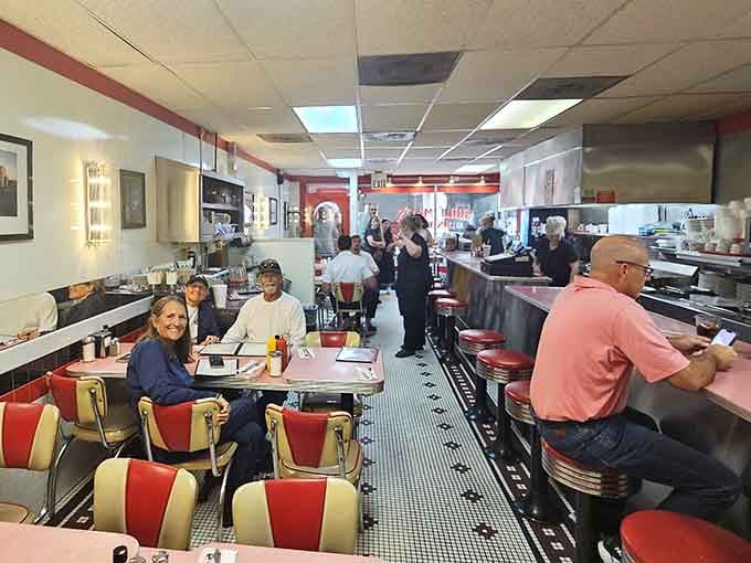 Locals filling booths and counter seats prove that word-of-mouth is still the best advertising any restaurant can get.