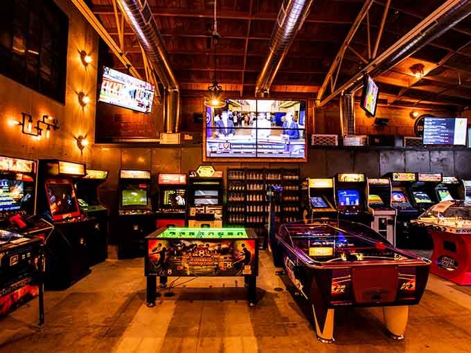 Classic arcade games lined up like old friends waiting to remind you why the '80s were actually pretty great.