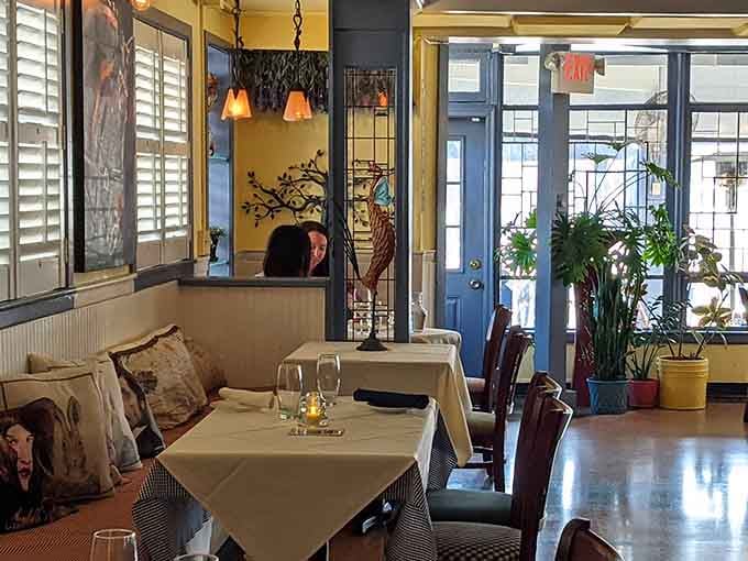 Cozy dining spaces where the ambiance enhances the meal without trying to steal the show entirely.