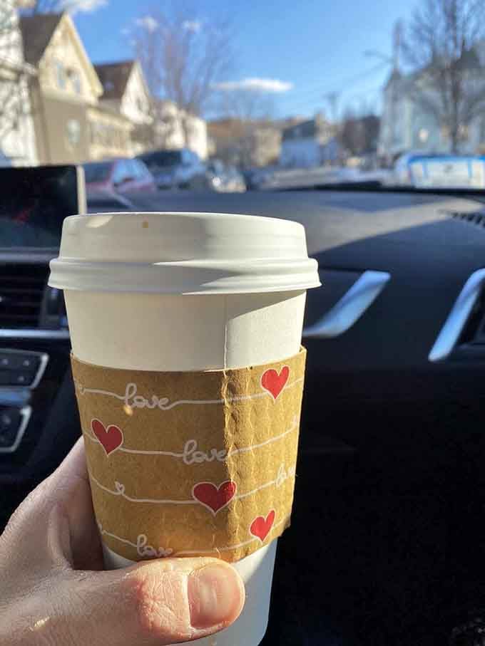 Even the coffee cups come decorated with hearts because Colette knows exactly what this relationship really is.