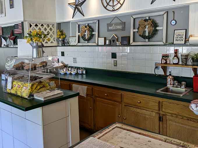 Behind-the-counter simplicity where good food happens without fanfare, fuss, or unnecessary complications that slow things down.